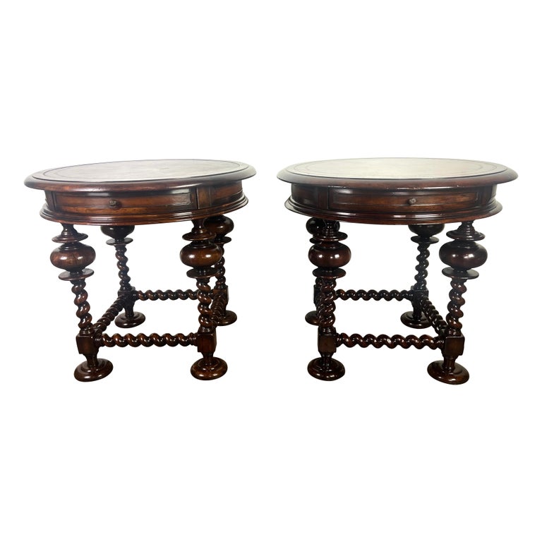Pair of Leather Top Side Tables by John Richards – Melissa Levinson ...